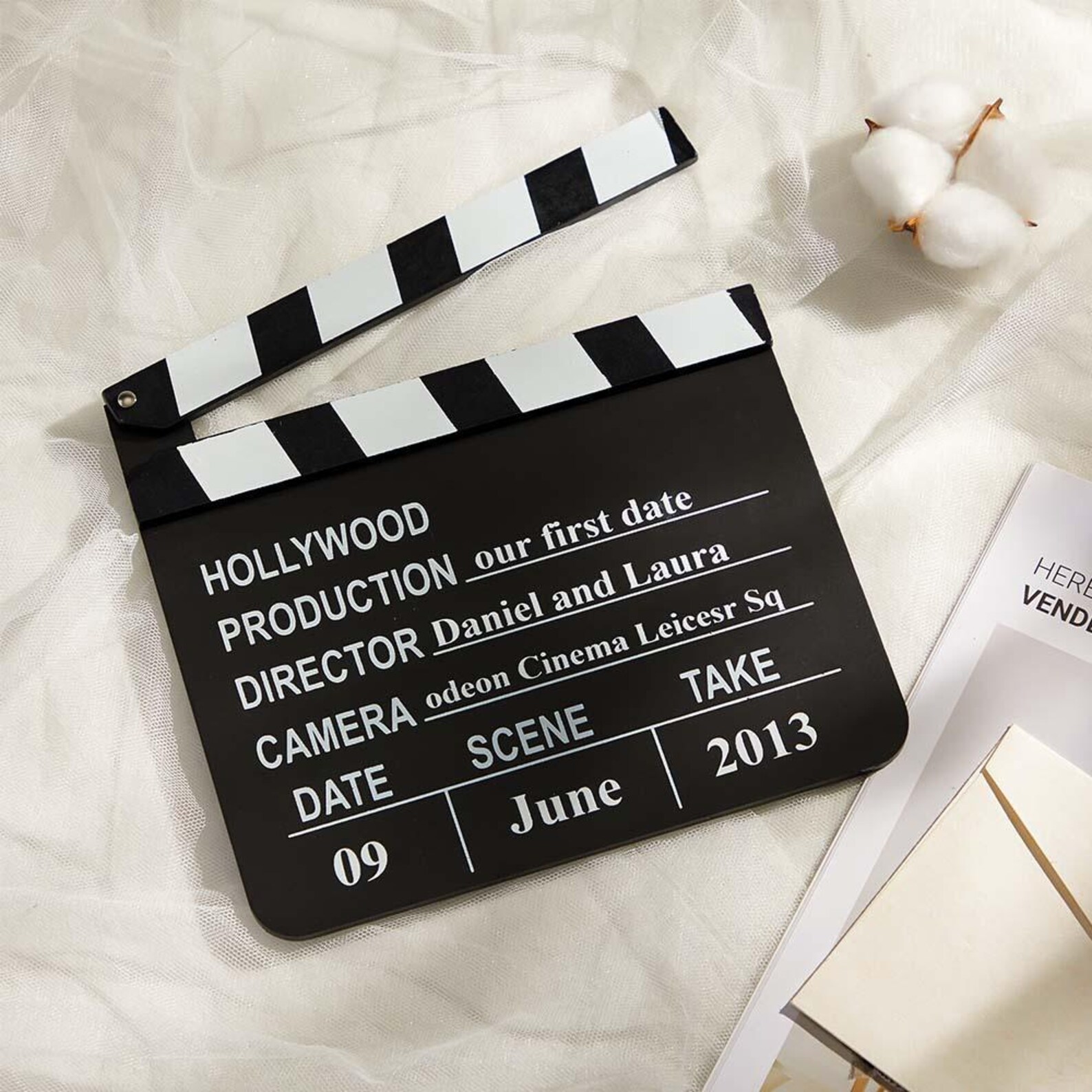 Personalized Film Plaque Custom Engraved Openable Film Clapper Plaque ...