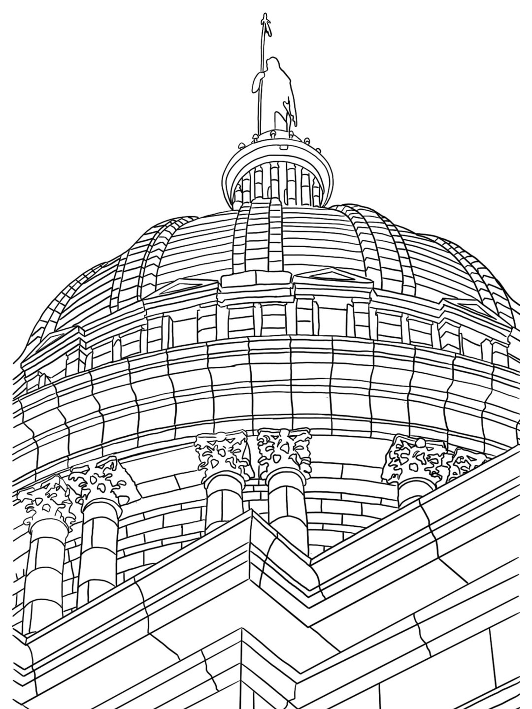 Custom Building Outline Art, Architectural Drawing - Etsy