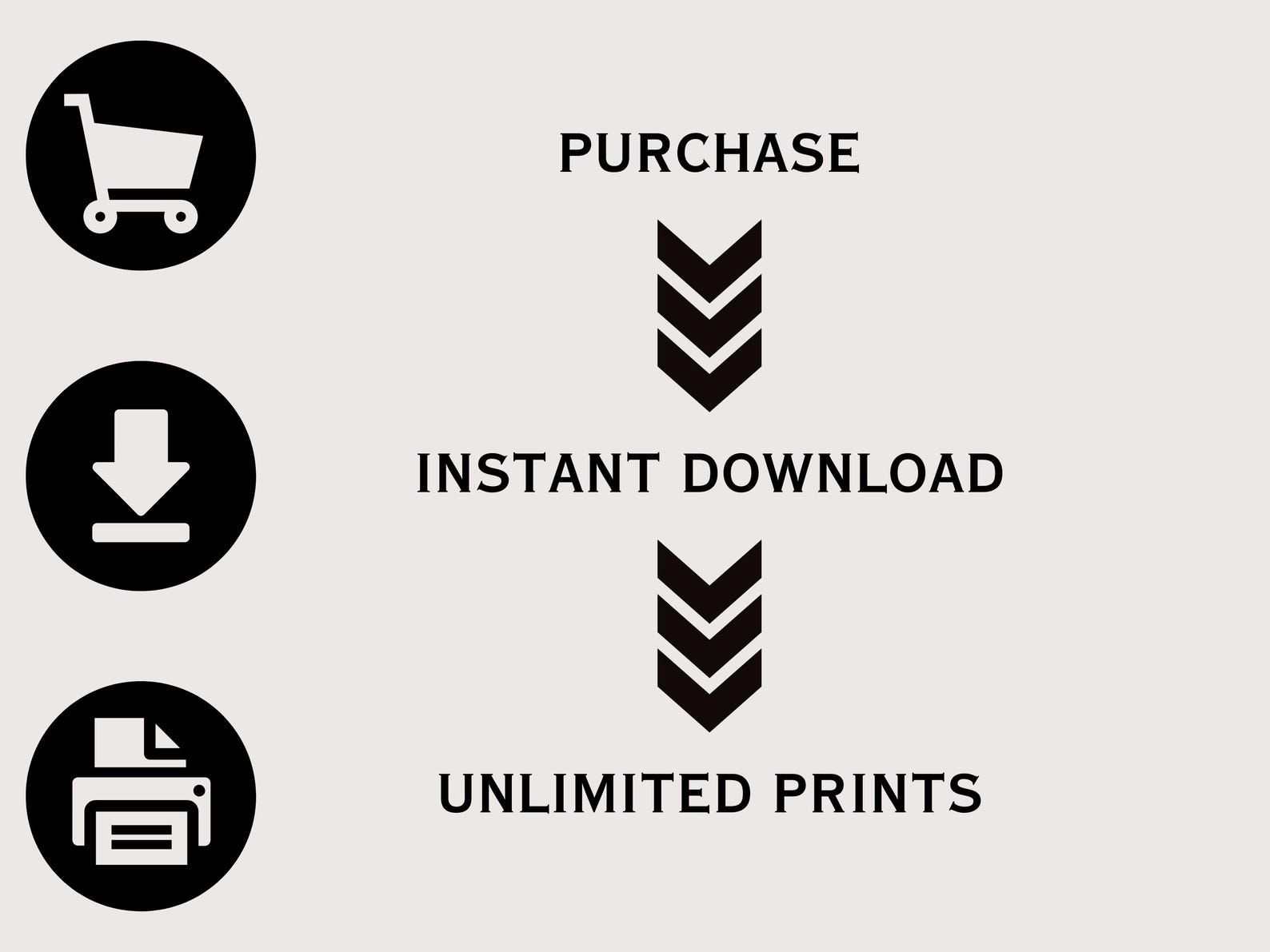 2025 Calendar- 12 Month - Single Page - PDF - Instant Download ...