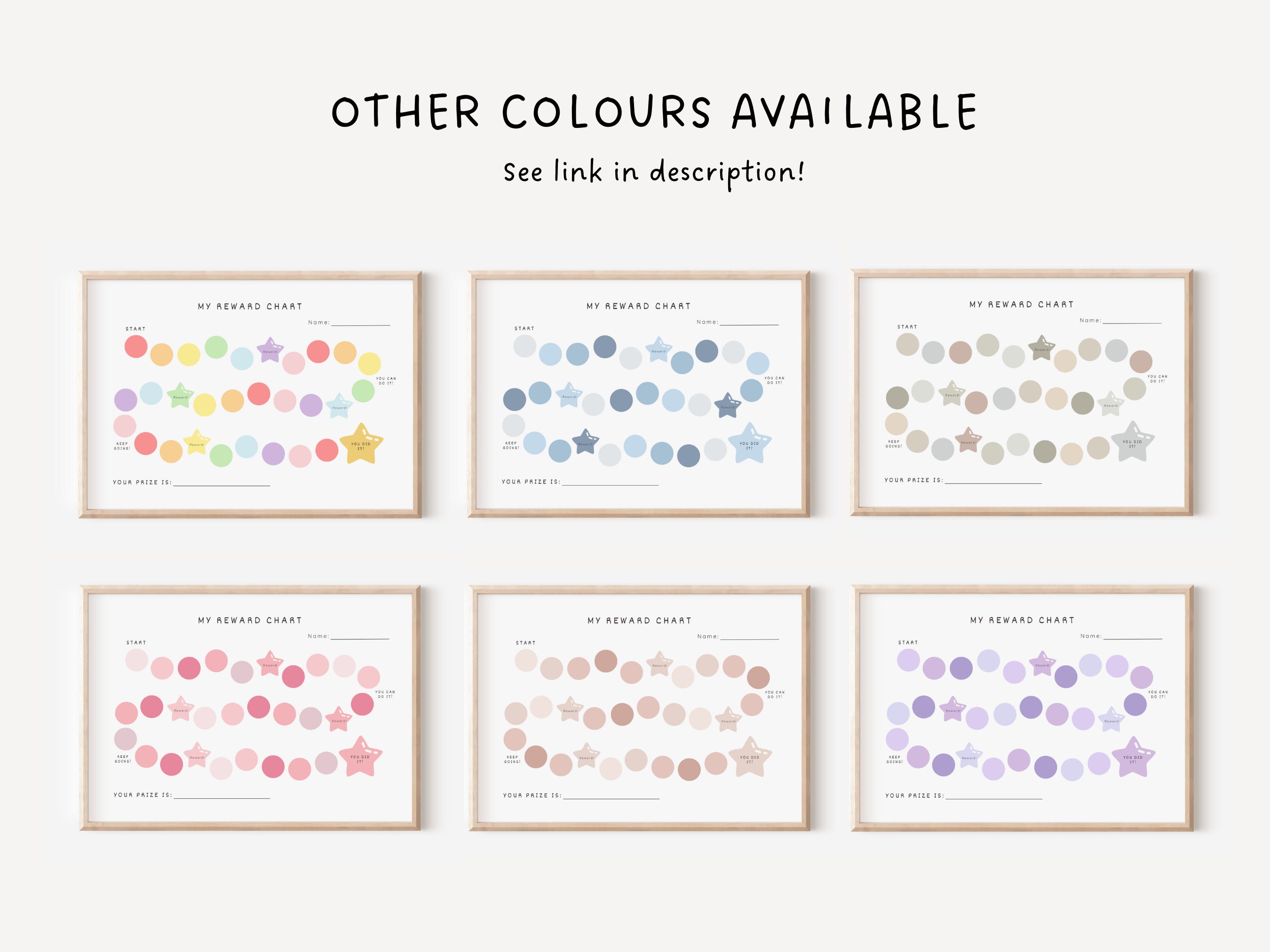 Toddler Reward Chart Printable Sticker Chart Kids Reward System Boho ...