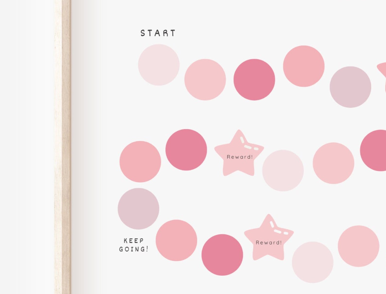 Pink Homeschool Reward Chart Printable Nursery Sticker Chart Toddler ...