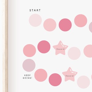 Pink Homeschool Reward Chart Printable Nursery Sticker Chart Toddler ...