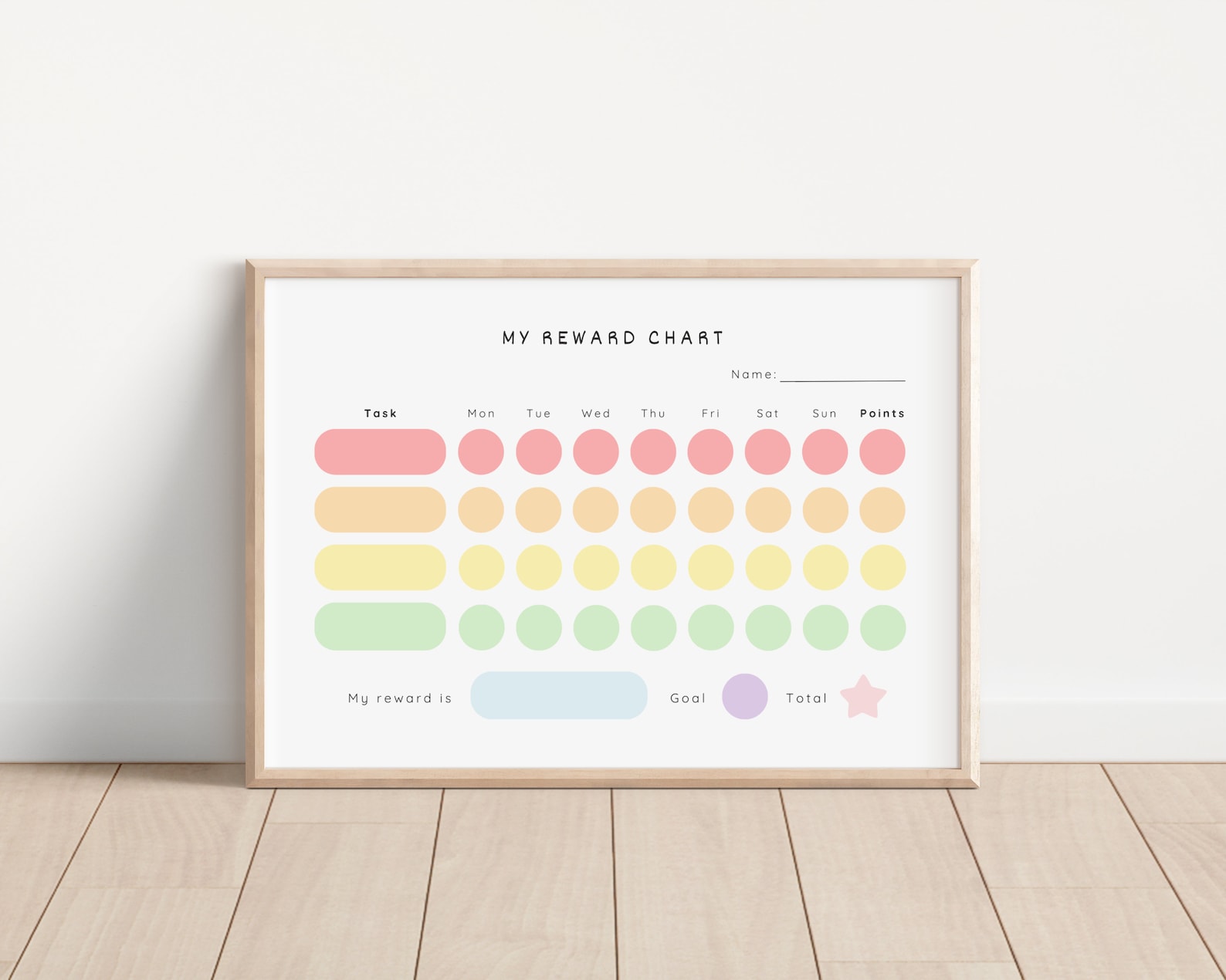 Kids Reward Chart Printable Kids Chore Chart Toddler Chore Chart Family ...