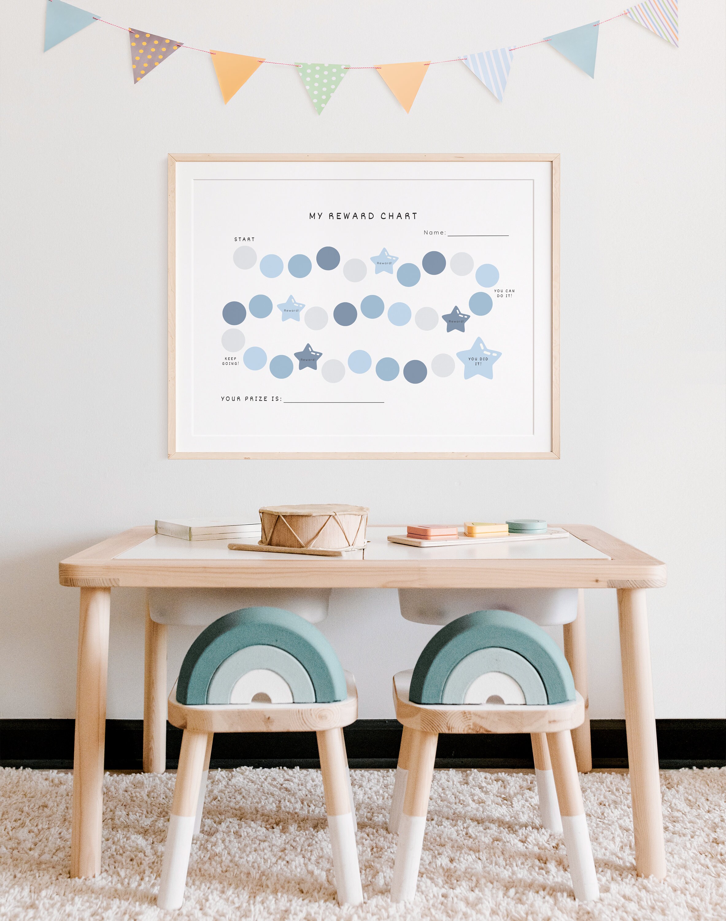 Printable Toddler Potty Training Chart Boys Nursery Routine Chart Kids ...