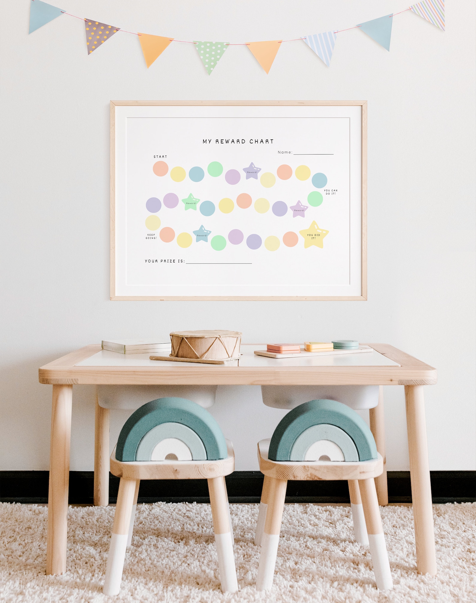 Morning Routine Chart for Kids Pastel Sticker Chart Printable Reward ...