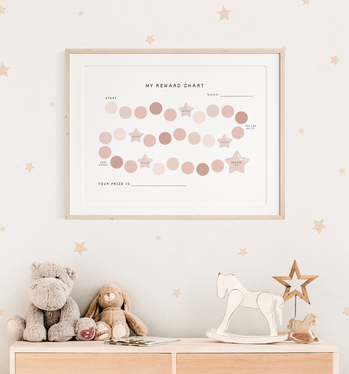 Kids Reward Chart Printable Girls Sticker Chart Neutral Kids Chore ...