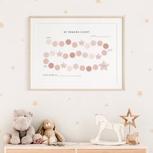 Kids Reward Chart Printable Girls Sticker Chart Neutral Kids Chore ...