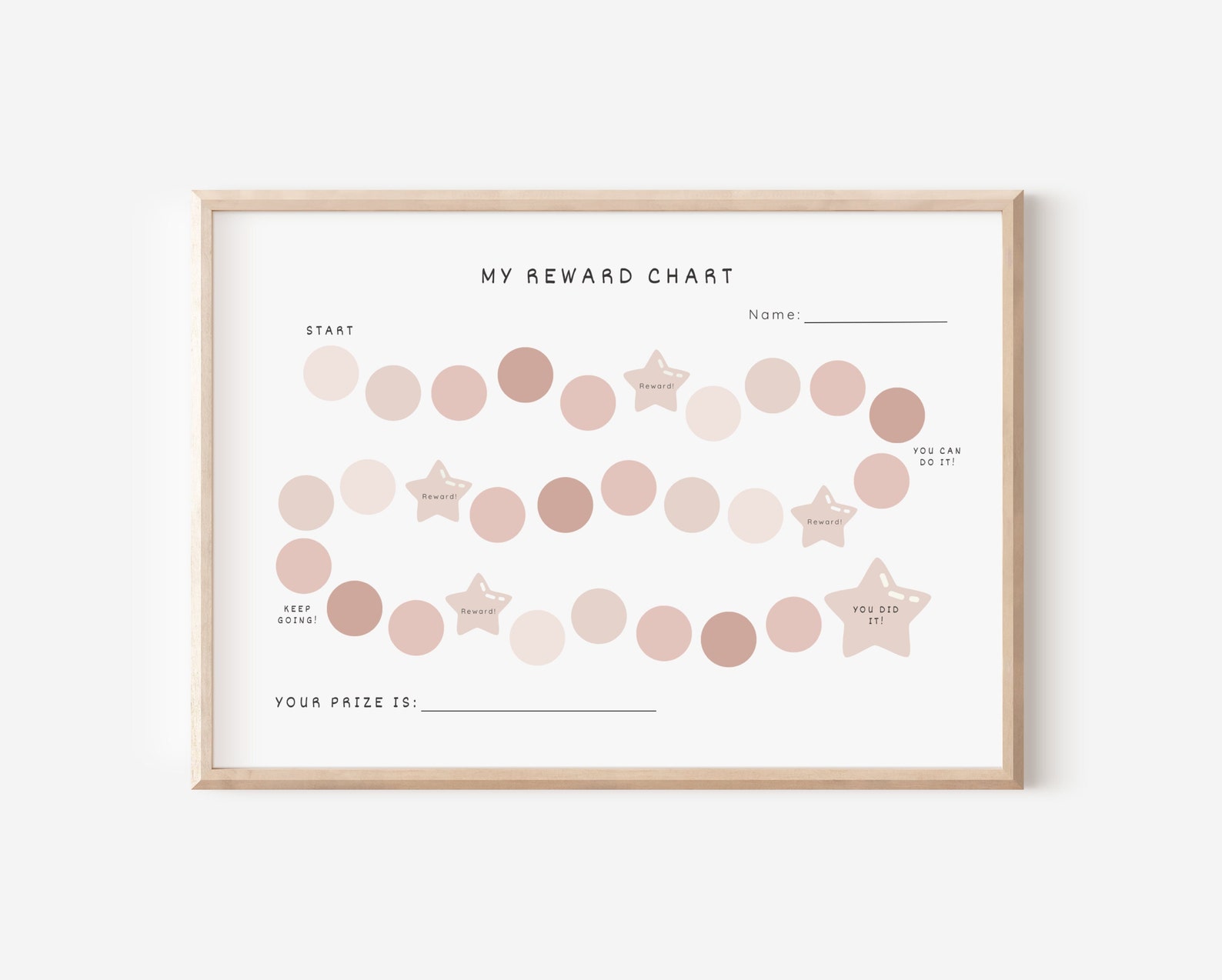 Kids Reward Chart Printable Girls Sticker Chart Neutral Kids Chore ...