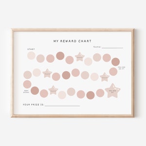 Kids Reward Chart Printable Girls Sticker Chart Neutral Kids Chore ...