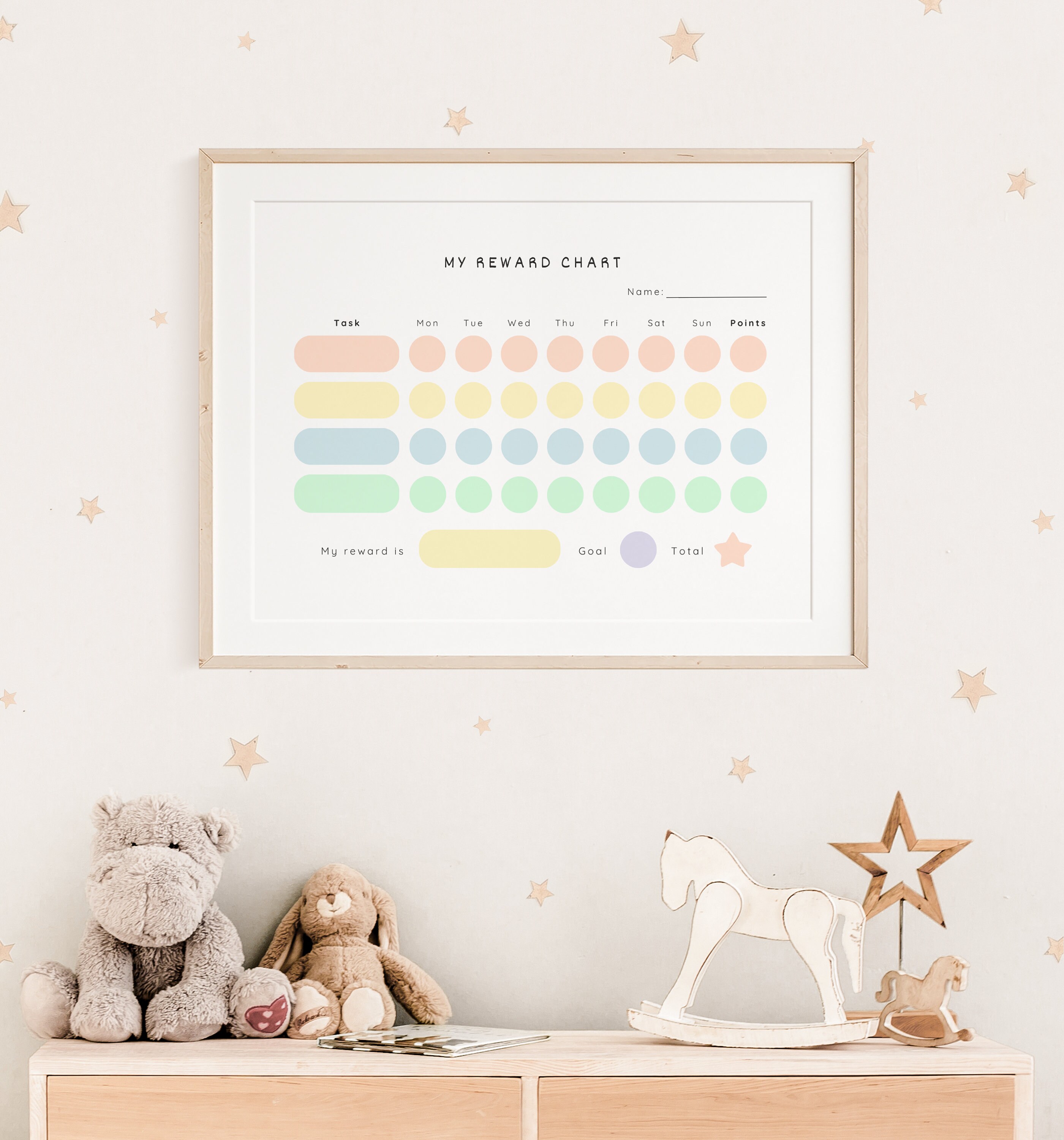 Kids Weekly Routine Chart Printable Reward Chart Kids Bedtime Routine ...