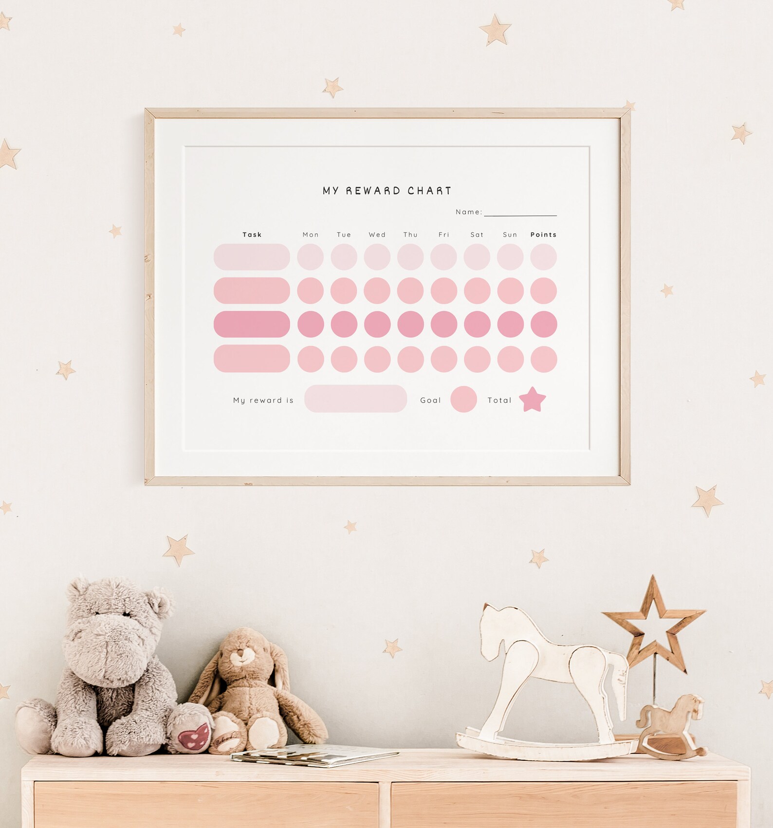 Morning Routine Chart for Kids Reward Chart Girls Bedtime Routine Chart ...