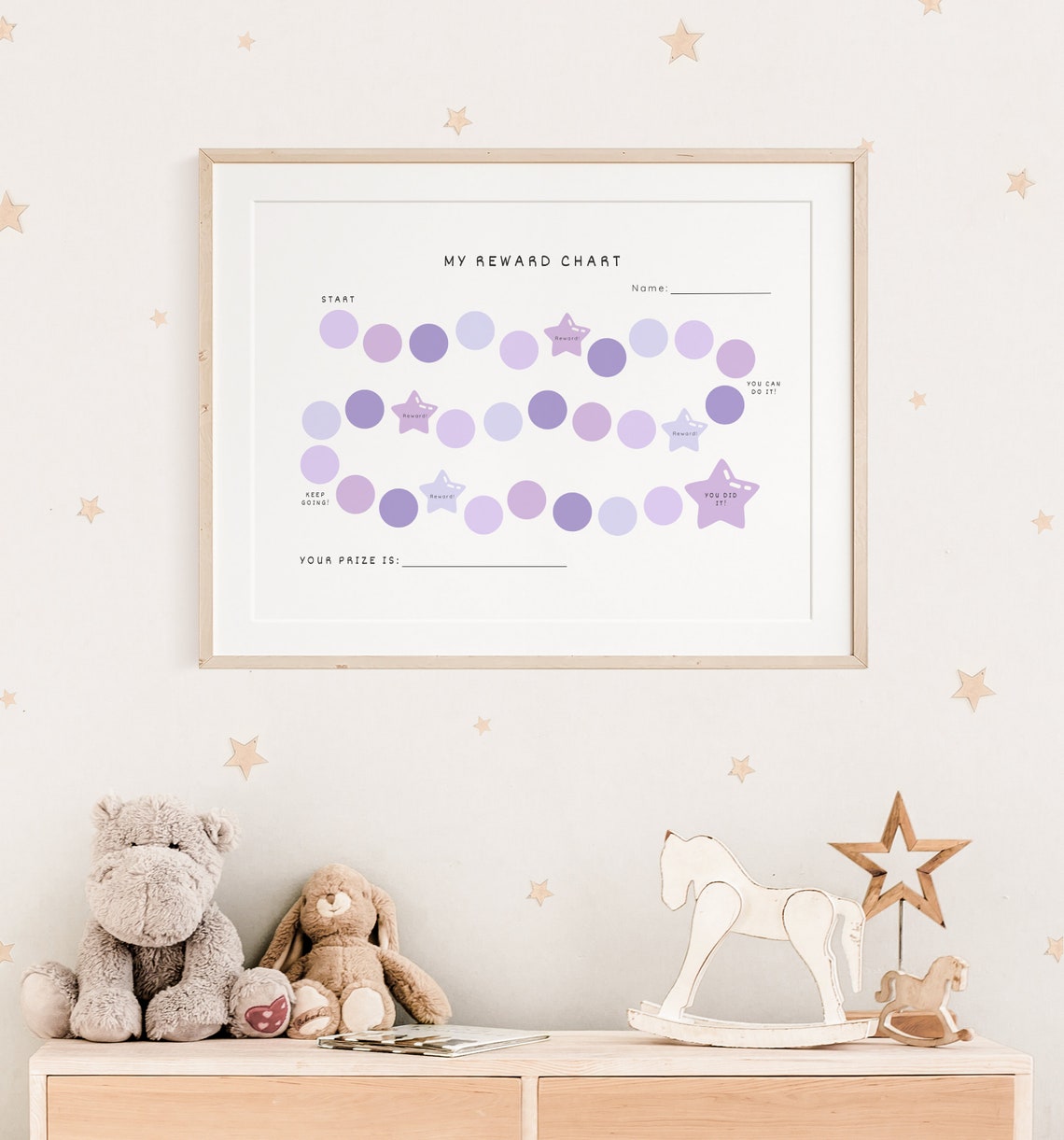 Kids Reward Chart Printable Toddler Reward Chart Girls Sticker Chart ...