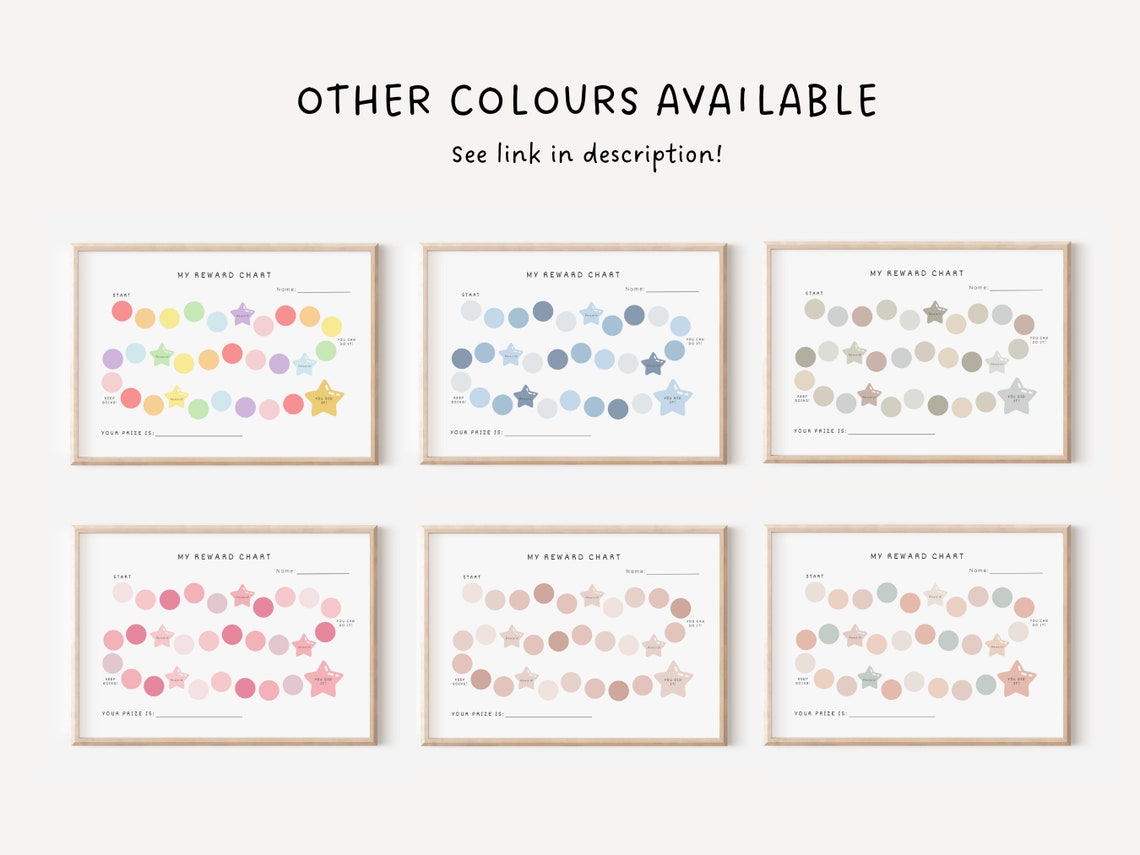 Kids Reward Chart Printable Toddler Reward Chart Girls Sticker Chart ...