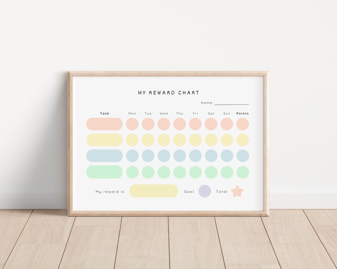 Kids Weekly Routine Chart Printable Reward Chart Kids Bedtime Routine ...