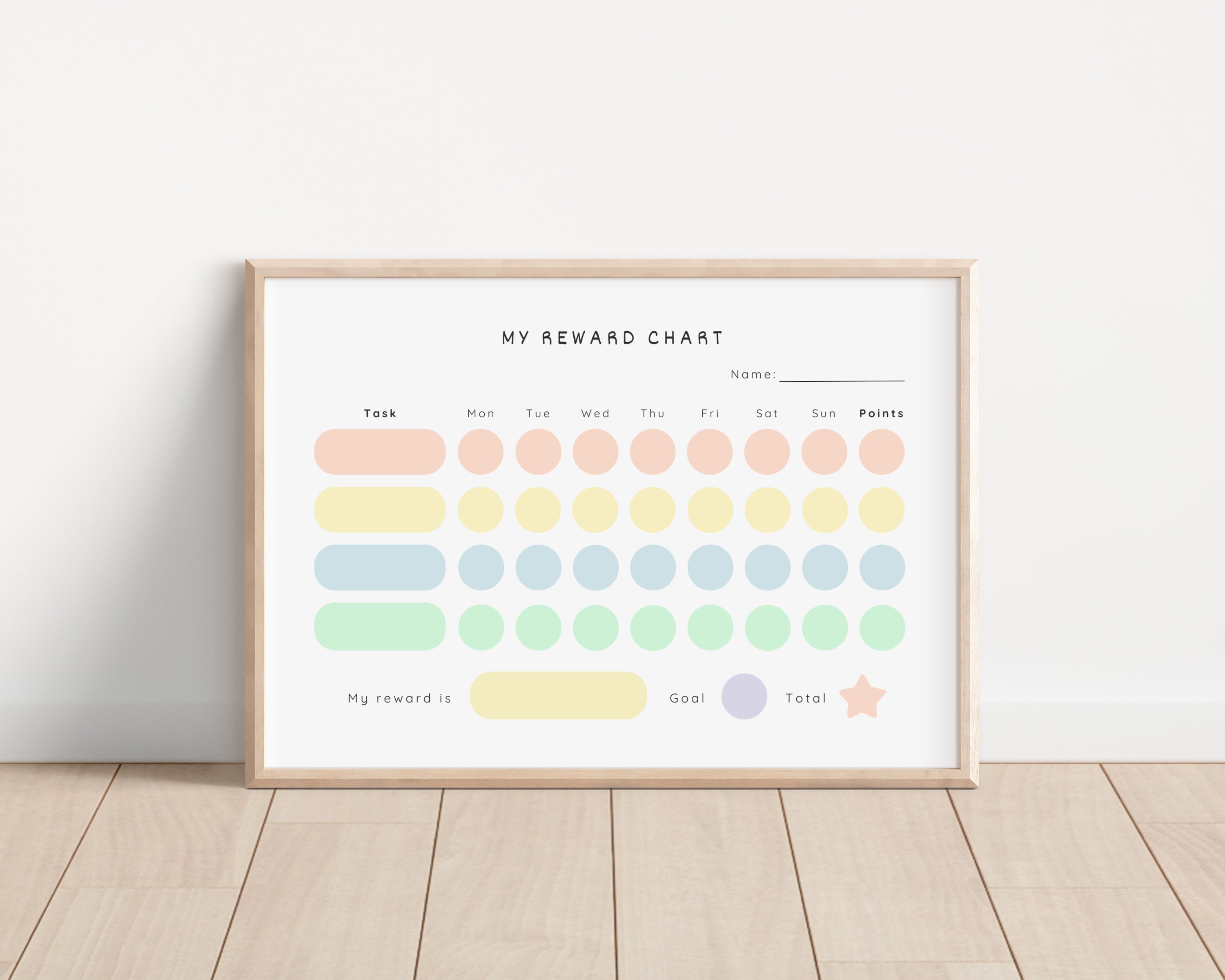 Kids Weekly Routine Chart Printable Reward Chart Kids Bedtime Routine ...