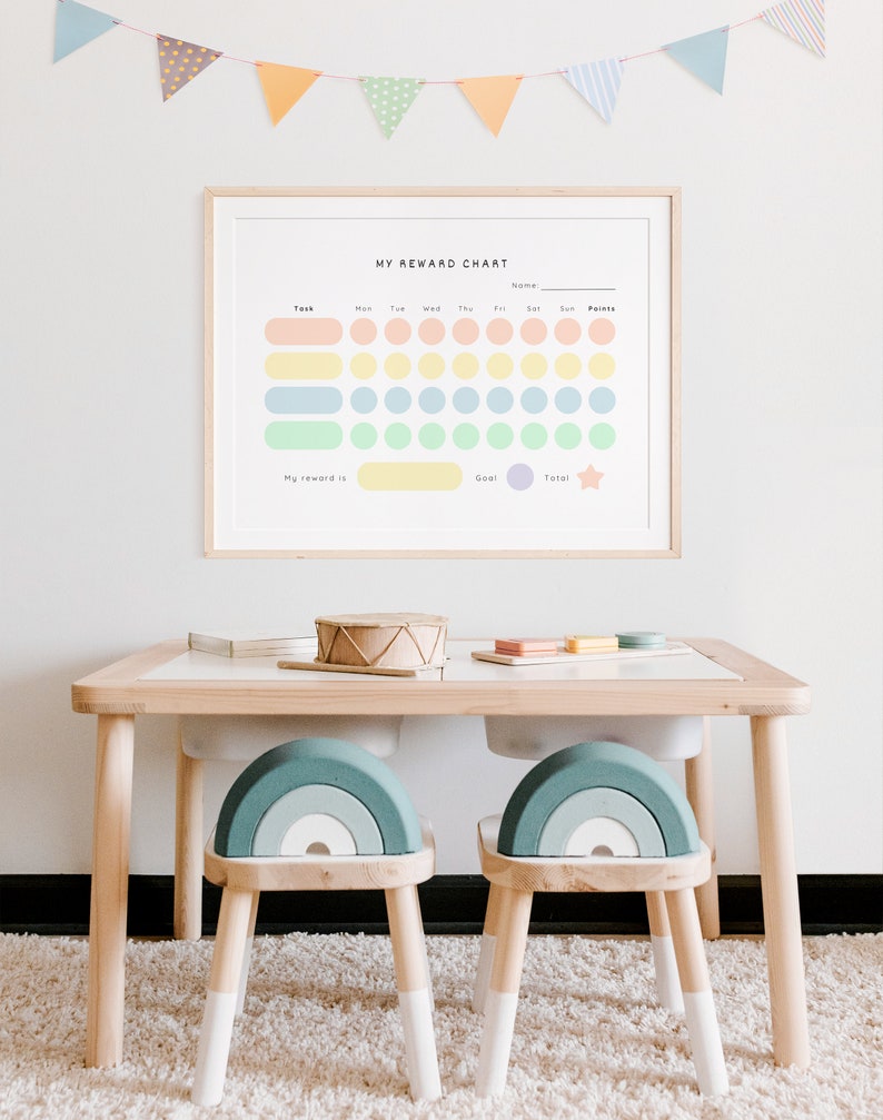 Kids Weekly Routine Chart Printable Reward Chart Kids Bedtime Routine ...