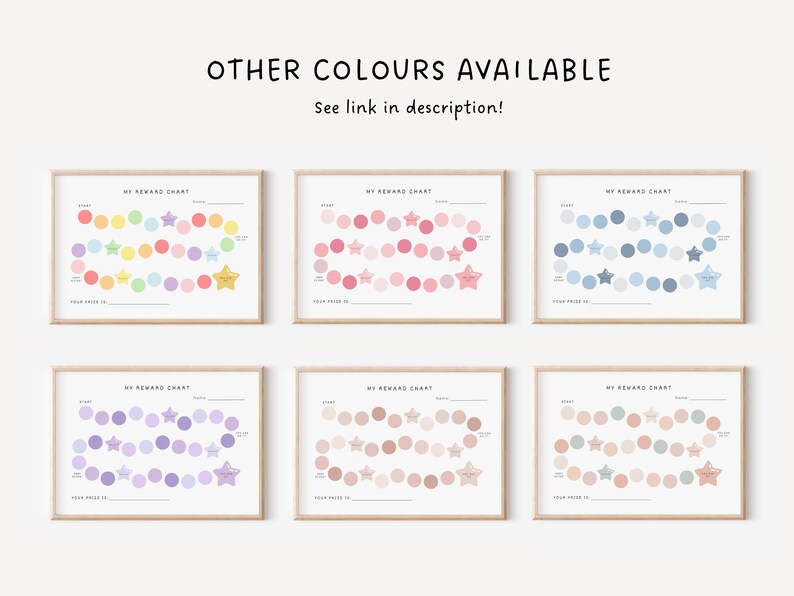 Toddler Reward Chart Printable Sticker Chart Kids Reward Chart Neutral ...