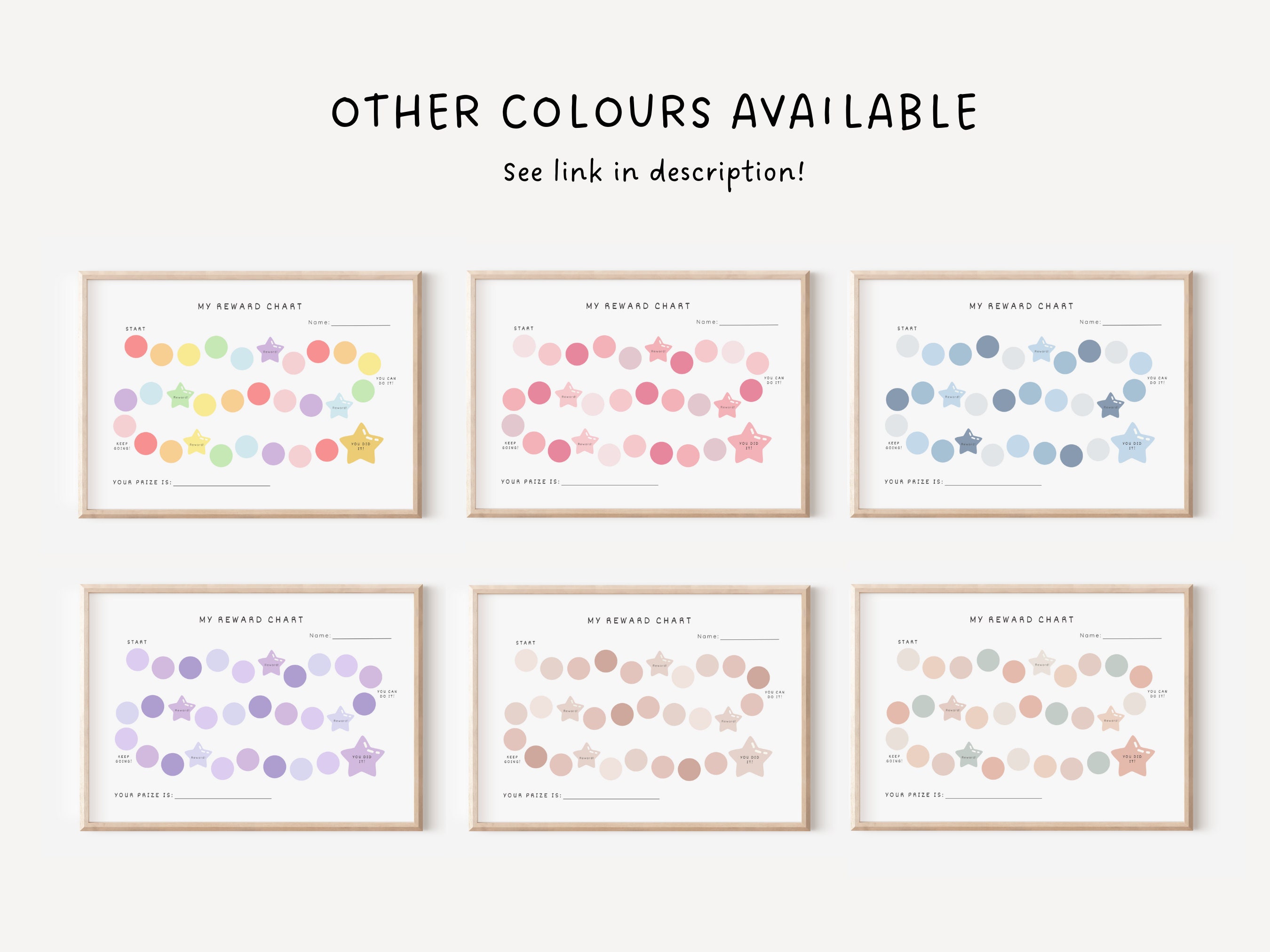 Toddler Reward Chart Printable Sticker Chart Kids Reward Chart Neutral ...