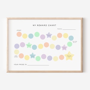 Morning Routine Chart for Kids Pastel Sticker Chart Printable Reward ...
