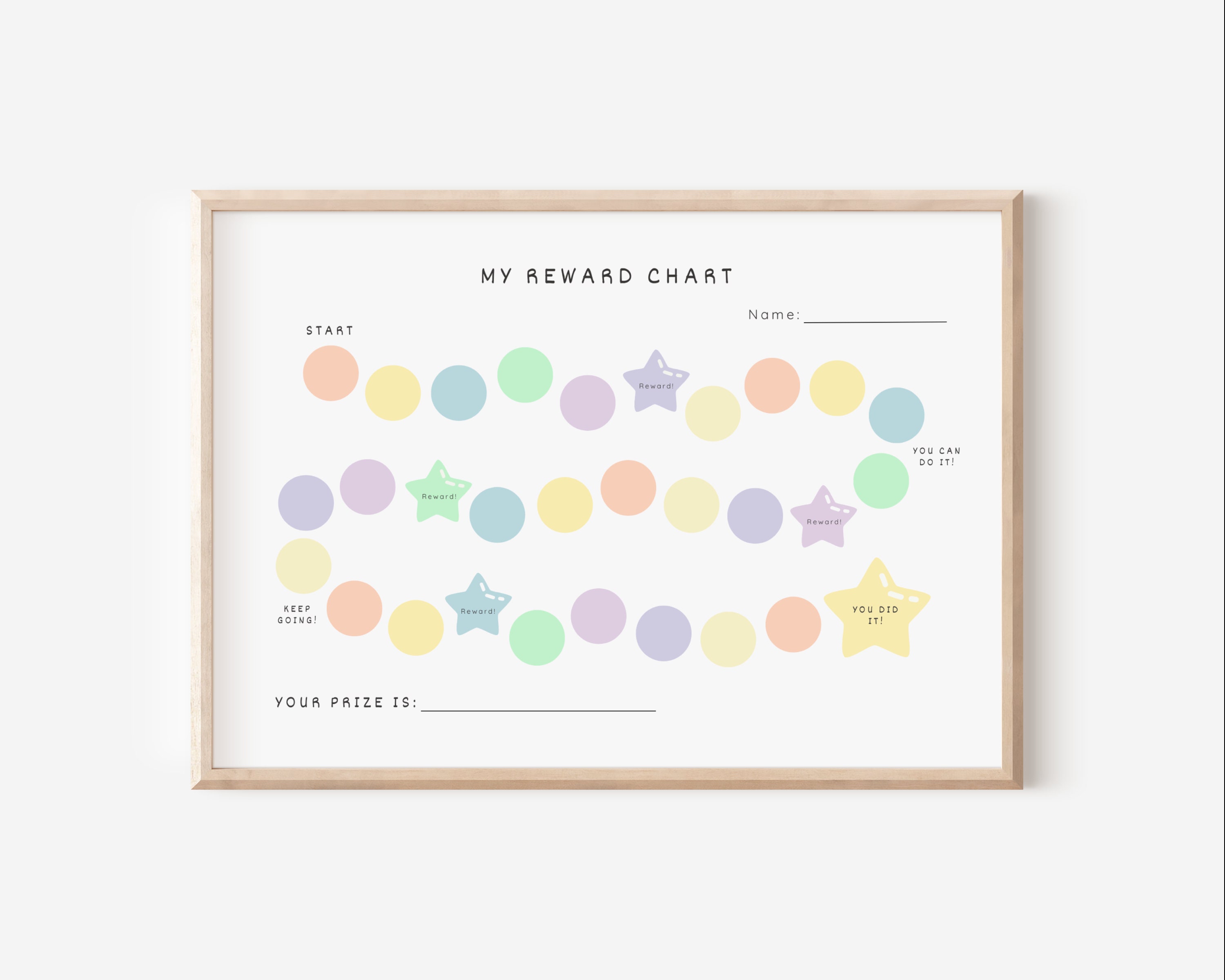 Morning Routine Chart for Kids Pastel Sticker Chart Printable Reward ...