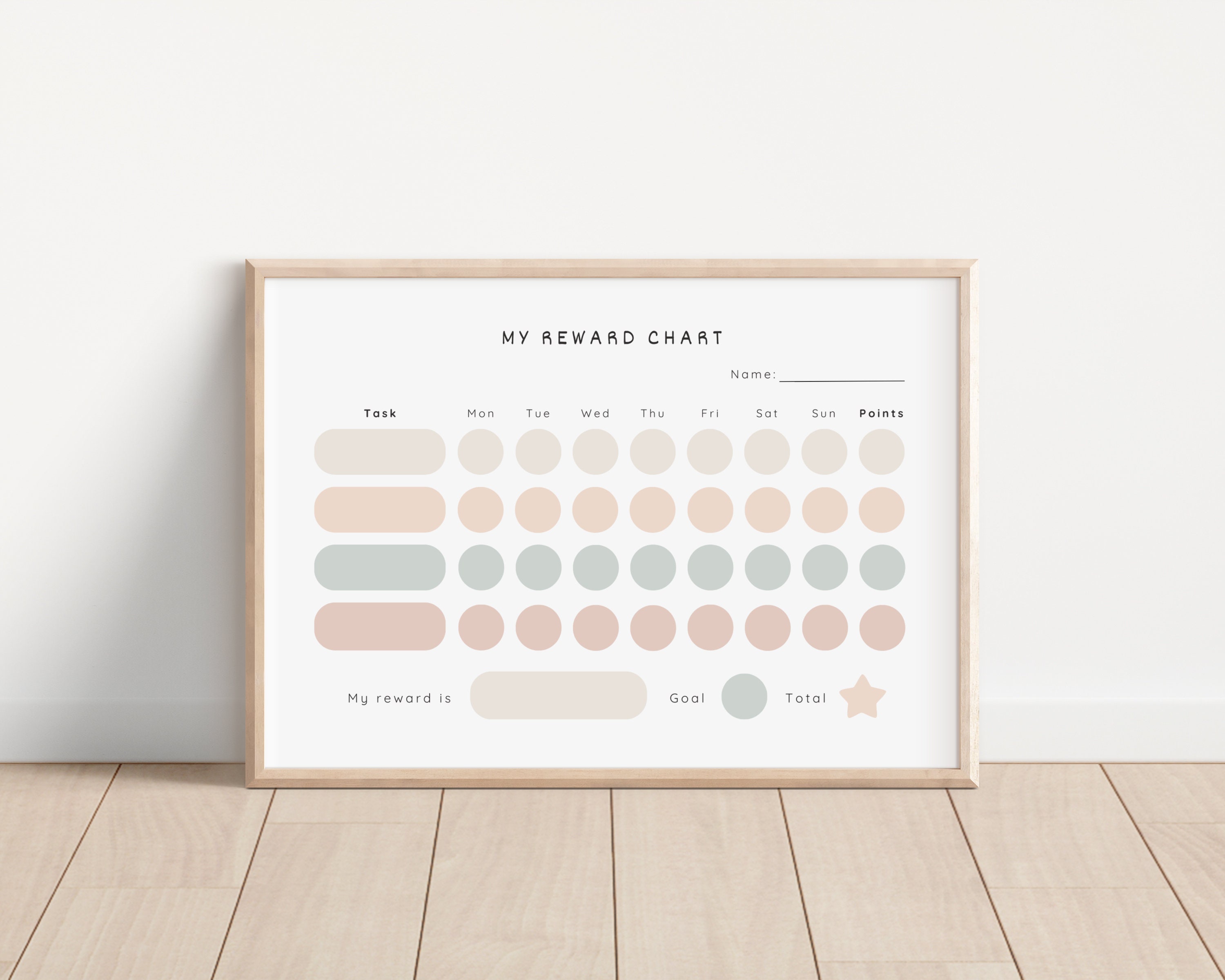 Kids Chore Chart Printable Reward Chart Toddler Chore Chart Boho ...