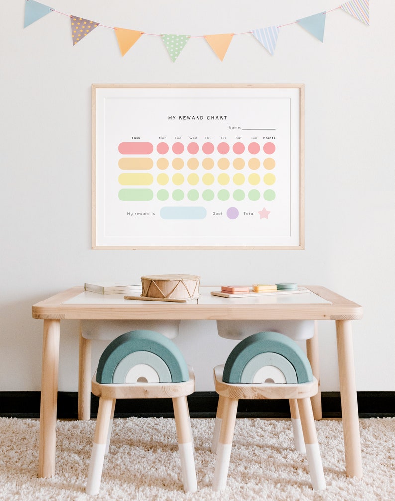 Kids Reward Chart Printable Kids Chore Chart Toddler Chore Chart Family ...