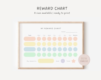 Printable Bedtime Routine Chart, Daily Reward Chart - Etsy