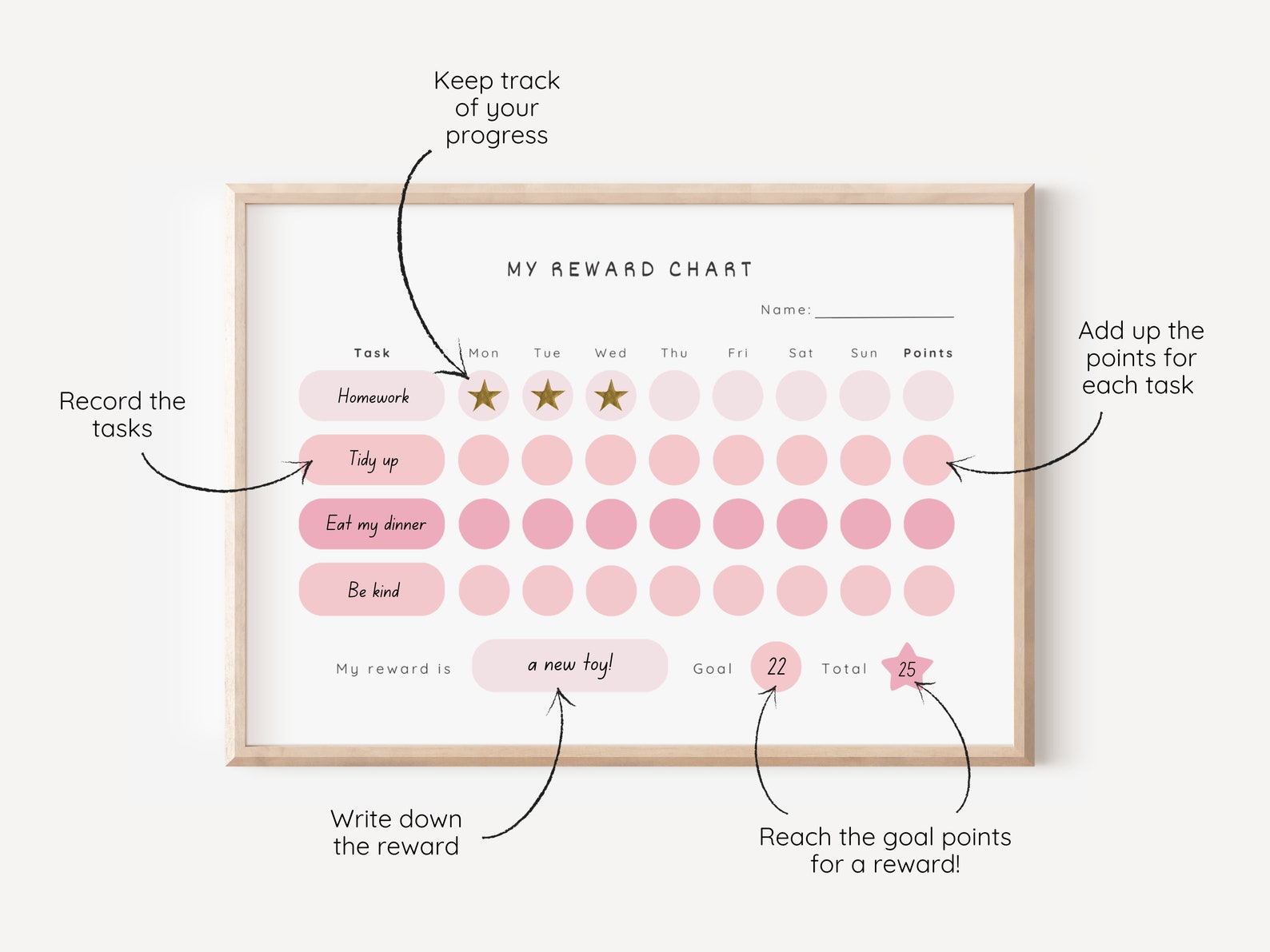 Morning Routine Chart for Kids Reward Chart Girls Bedtime Routine Chart ...