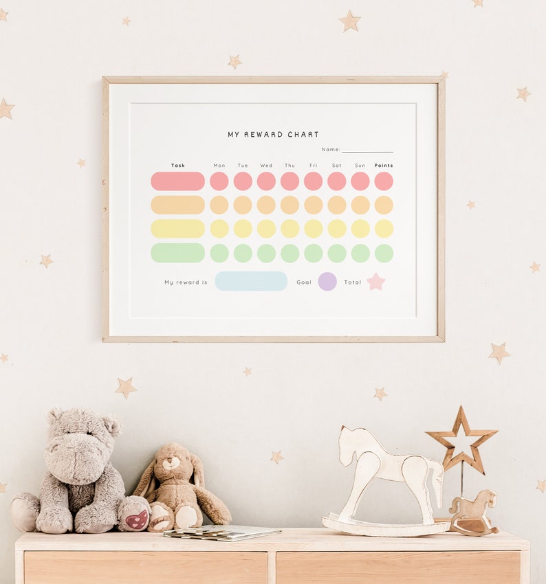 Kids Reward Chart Printable Kids Chore Chart Toddler Chore Chart Family ...
