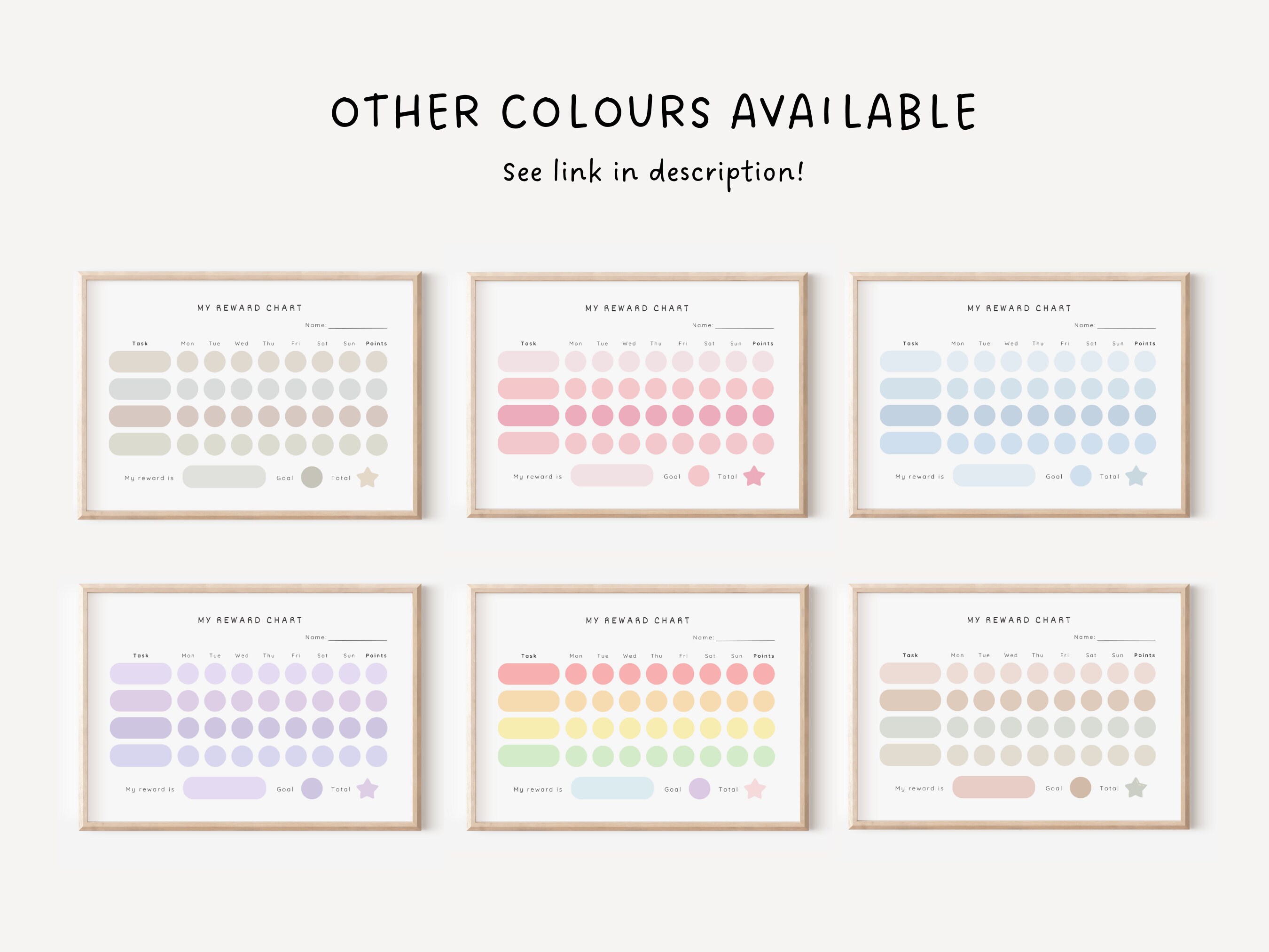 Kids Weekly Routine Chart Printable Reward Chart Kids Bedtime Routine ...