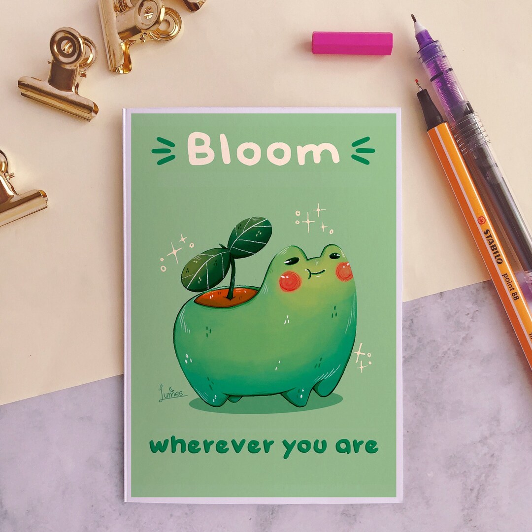 Cute Motivational Card - Kawaii Greetings Card - Penpal Gift - Kawaii ...