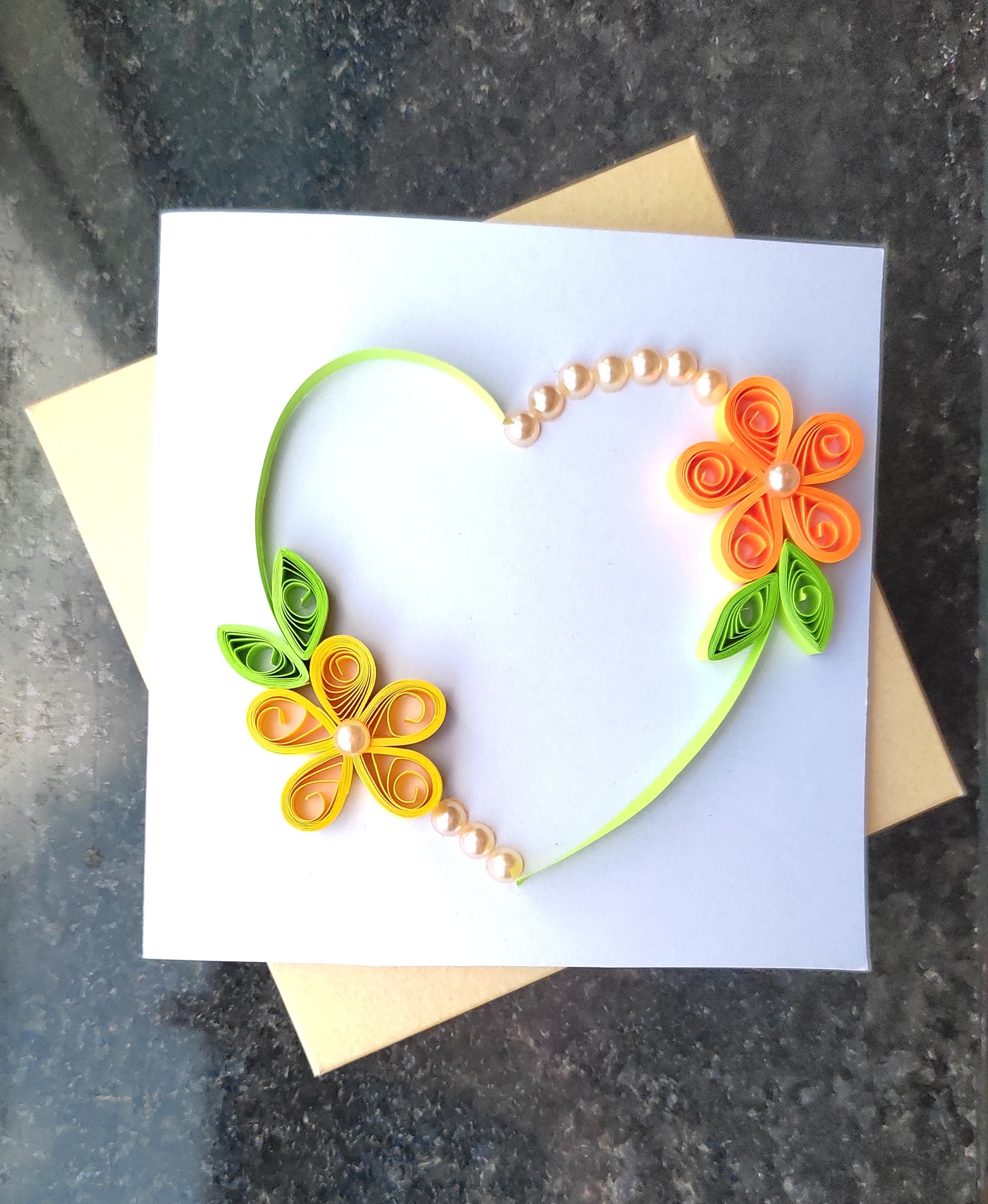 Quilled Cards With Box Envelop, Quilled Birthday Cards , Blank Cards ...