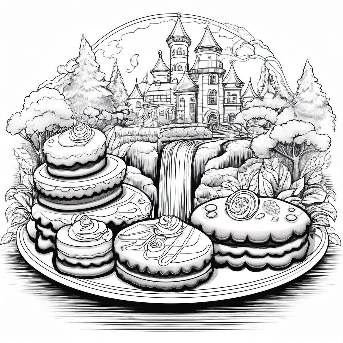 Level 1 of Foodie Fun Coloring Pages: 25 Digital Coloring Pages of Food ...