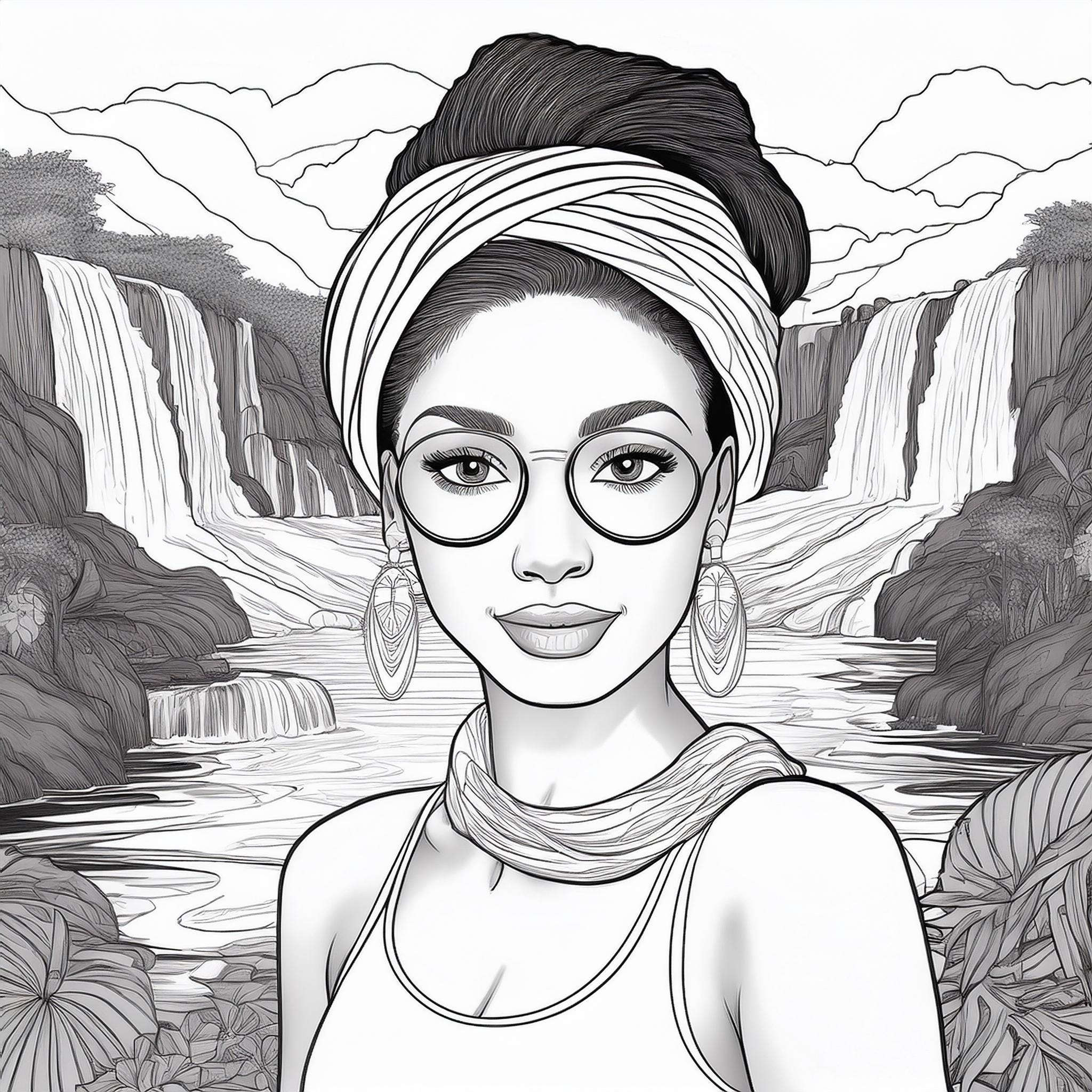 Poetic Princess (55 Coloring Pages of Beautiful African Women) - Etsy