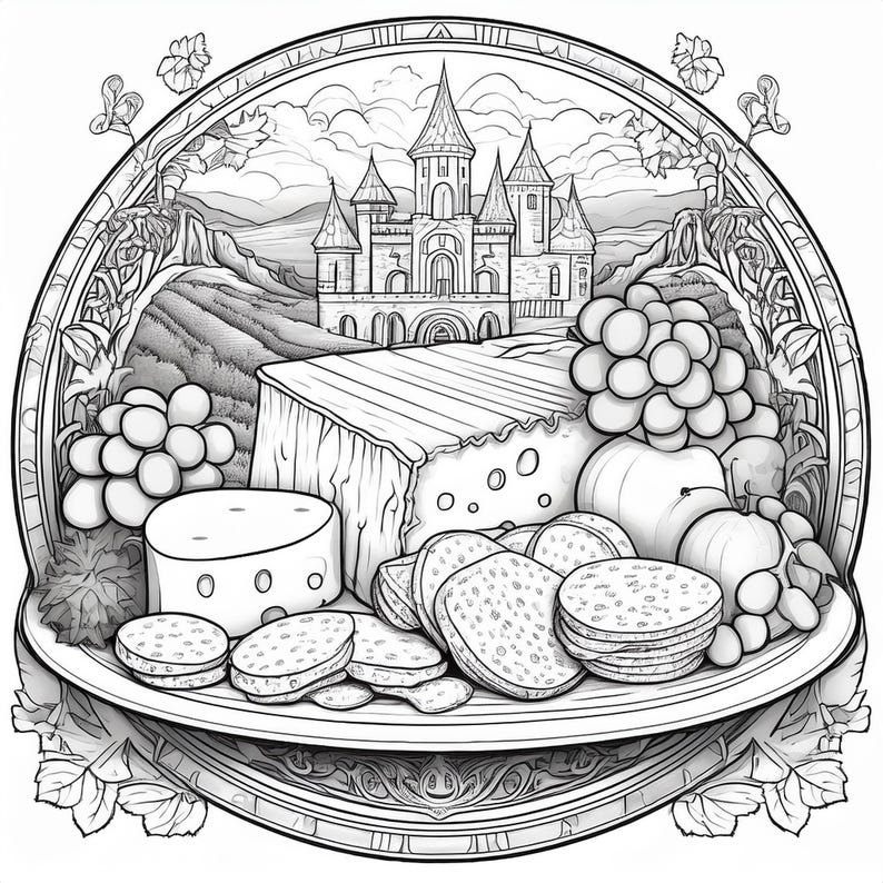 Level 1 of Foodie Fun Coloring Pages: 25 Digital Coloring Pages of Food ...