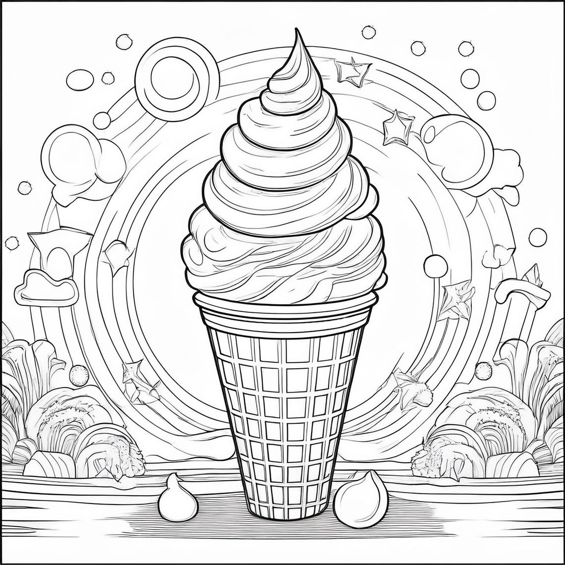 Level 4 of Foodie Fun Coloring Pages: 25 Digital Coloring Pages of Food ...