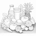 Level 4 of Foodie Fun Coloring Pages: 25 Digital Coloring Pages of Food ...