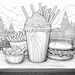 Level 4 of Foodie Fun Coloring Pages: 25 Digital Coloring Pages of Food ...