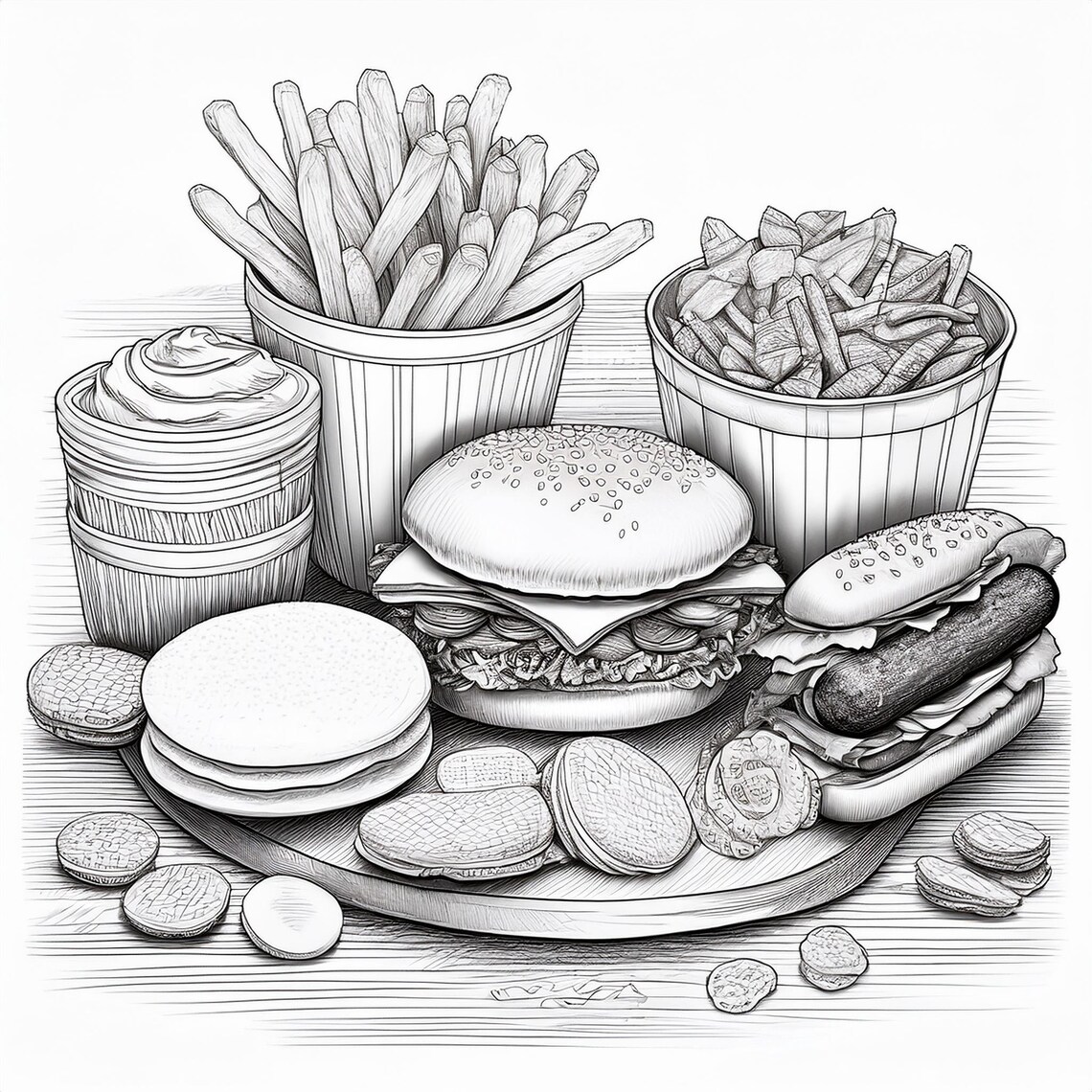 Level 2 of Foodie Fun Coloring Pages: 25 Digital Coloring Pages of Food ...
