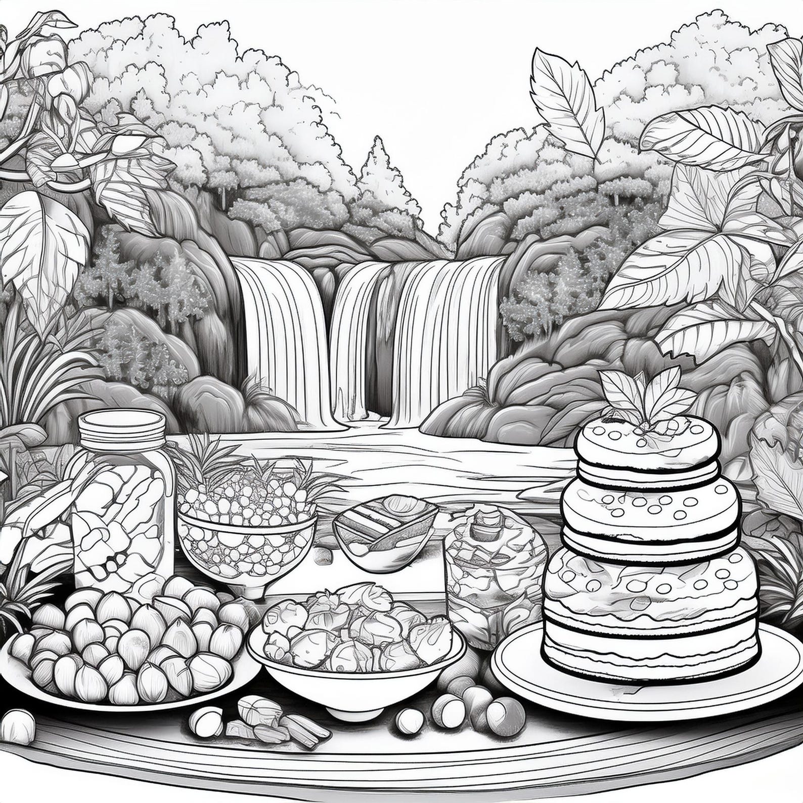 Level 1 of Foodie Fun Coloring Pages: 25 Digital Coloring Pages of Food ...