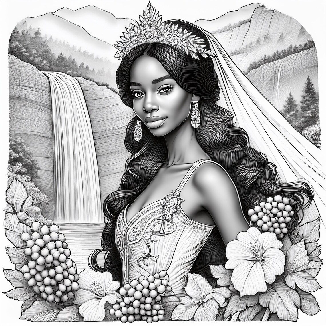 Brides & Beauties (50 Coloring Pages for Brides, Bridesmaids, and ...