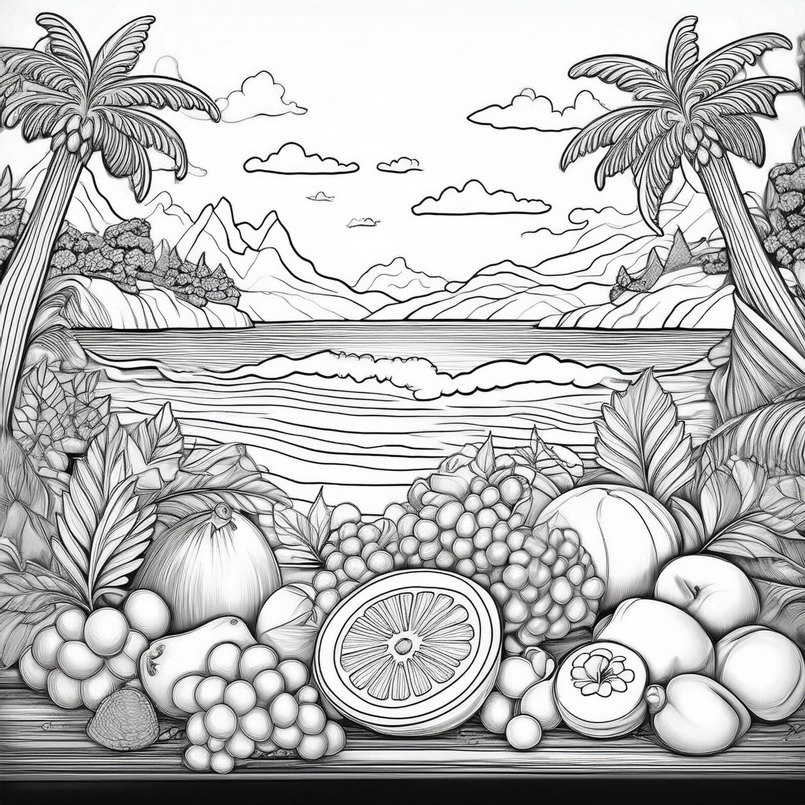 Level 2 of Foodie Fun Coloring Pages: 25 Digital Coloring Pages of Food ...