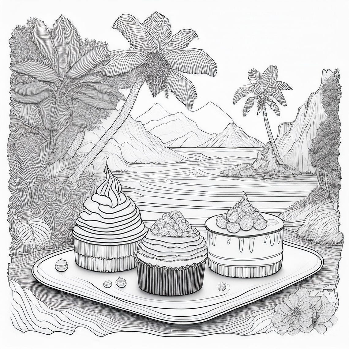 Level 1 of Foodie Fun Coloring Pages: 25 Digital Coloring Pages of Food ...