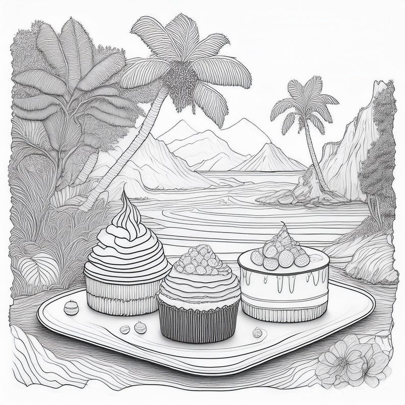 Level 1 of Foodie Fun Coloring Pages: 25 Digital Coloring Pages of Food ...