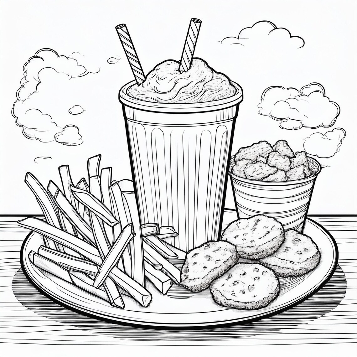 Level 4 of Foodie Fun Coloring Pages: 25 Digital Coloring Pages of Food ...