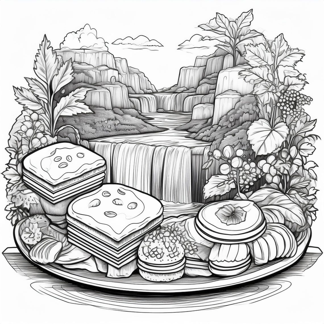 Level 1 of Foodie Fun Coloring Pages: 25 Digital Coloring Pages of Food ...