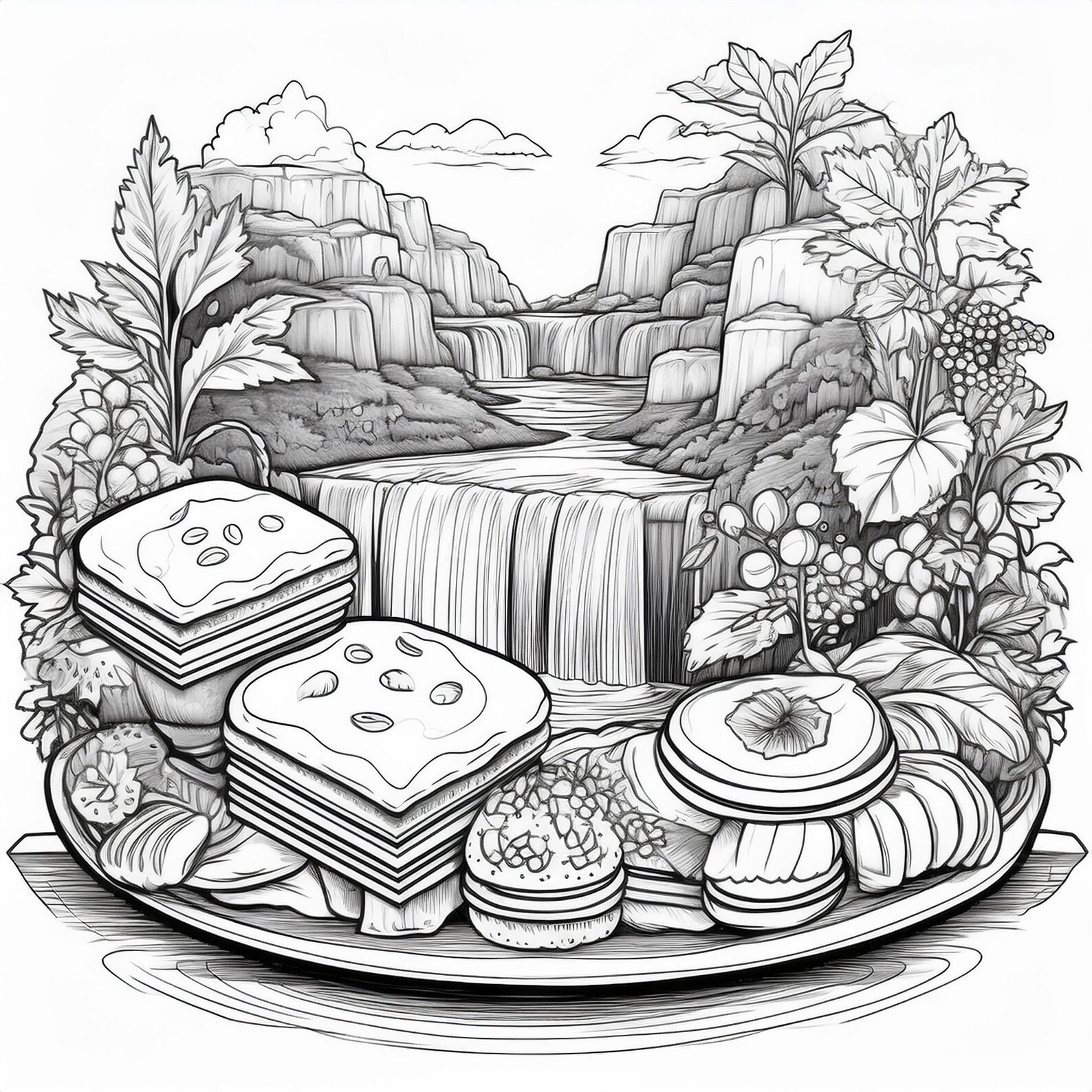 Level 1 of Foodie Fun Coloring Pages: 25 Digital Coloring Pages of Food ...