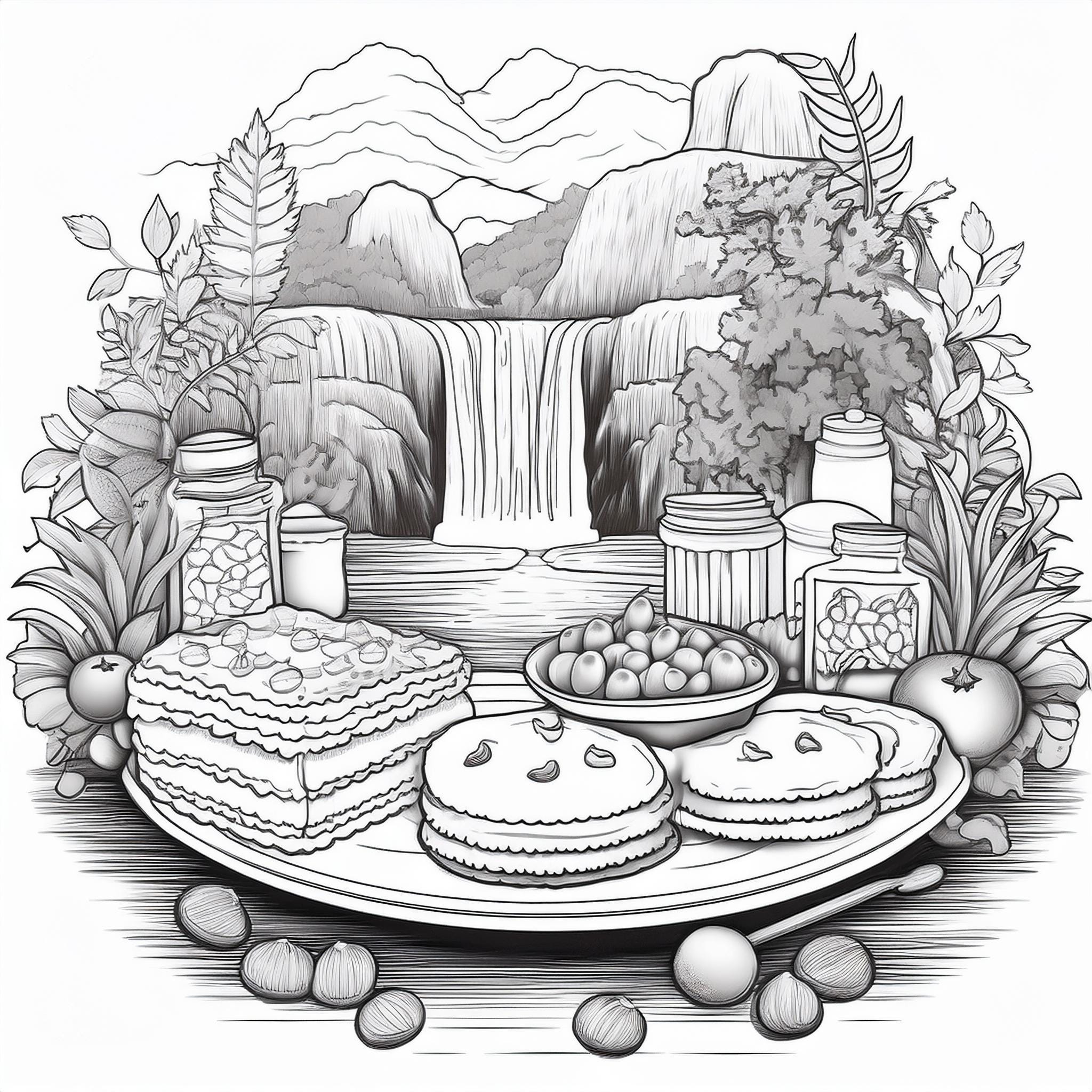 Level 1 of Foodie Fun Coloring Pages: 25 Digital Coloring Pages of Food ...