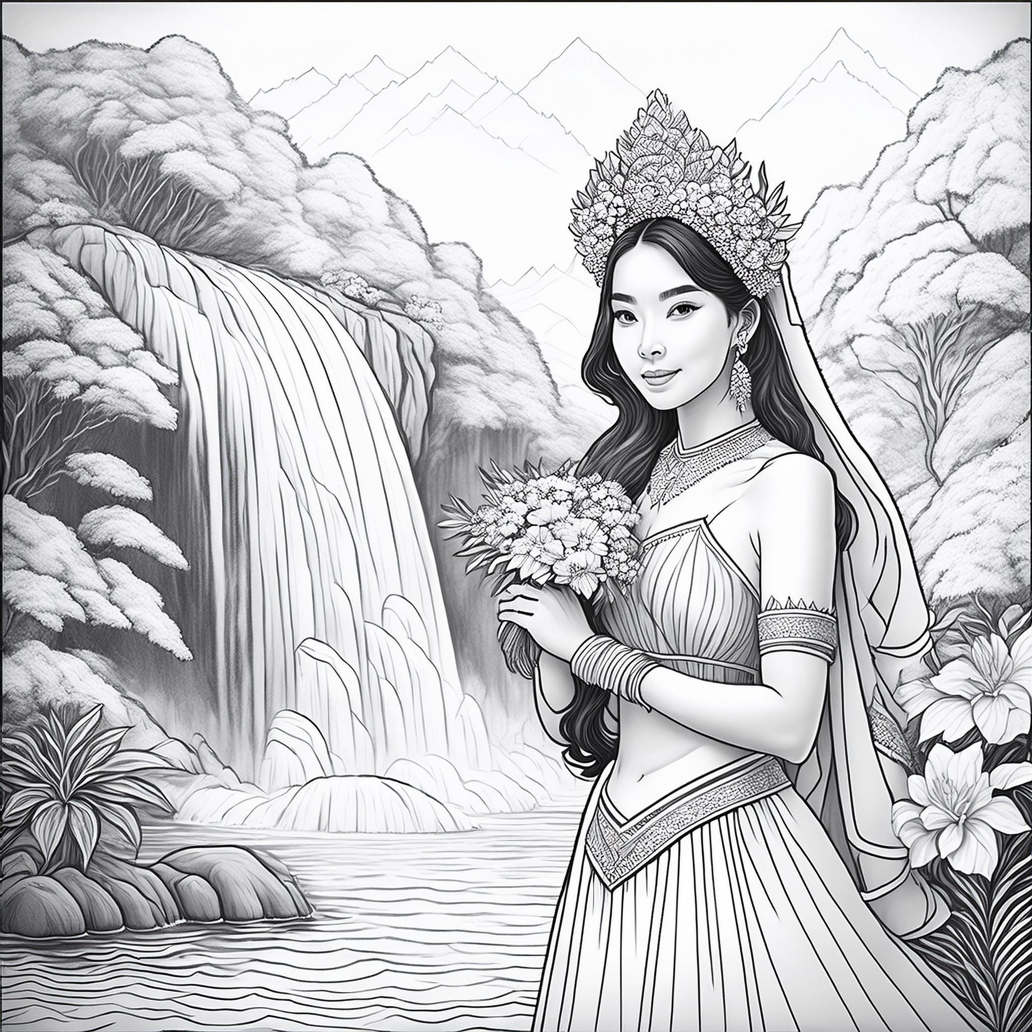 Brides & Beauties (50 Coloring Pages for Brides, Bridesmaids, and ...