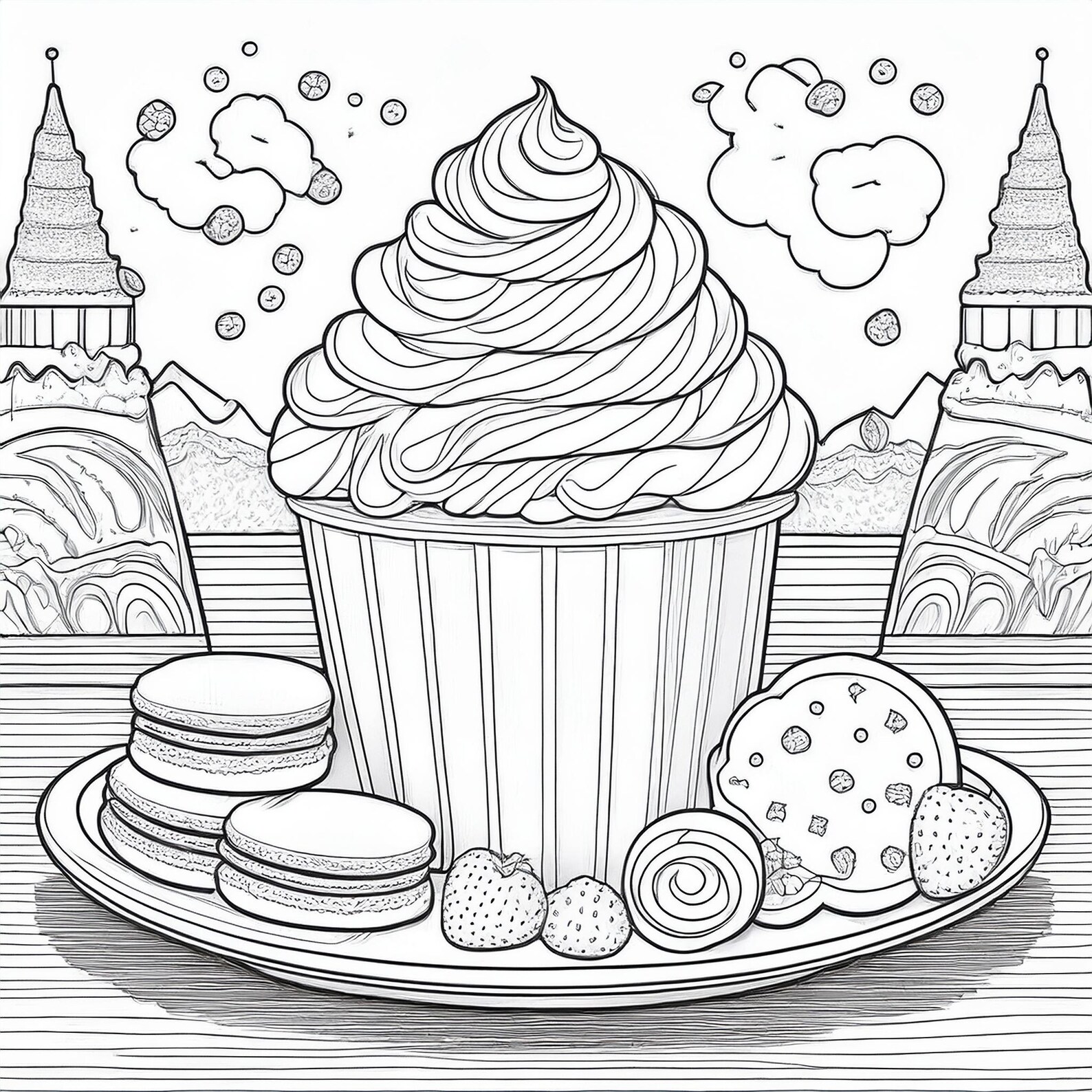 Level 4 of Foodie Fun Coloring Pages: 25 Digital Coloring Pages of Food ...